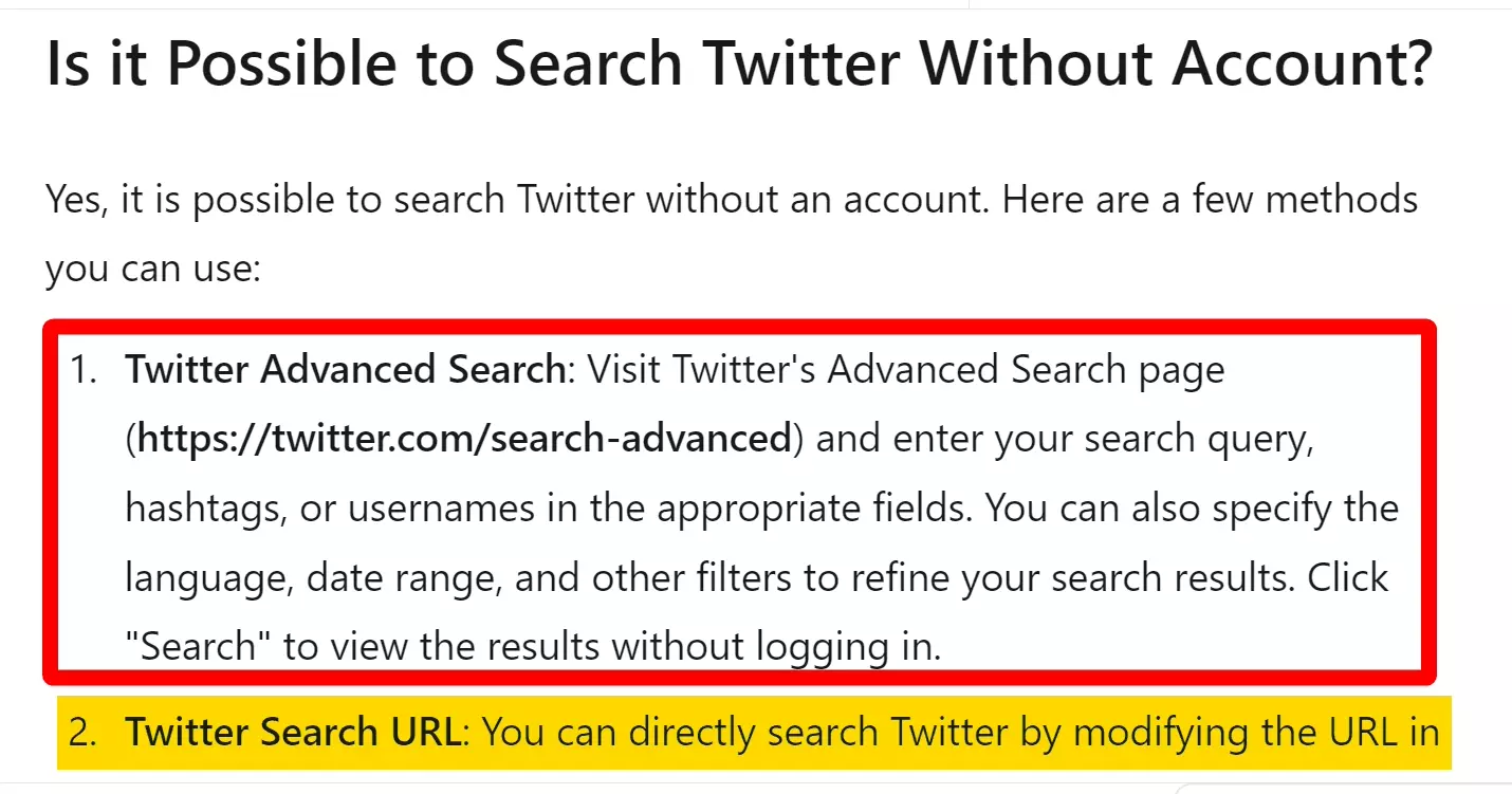 5 best ways to do a Twitter search without account in 2024