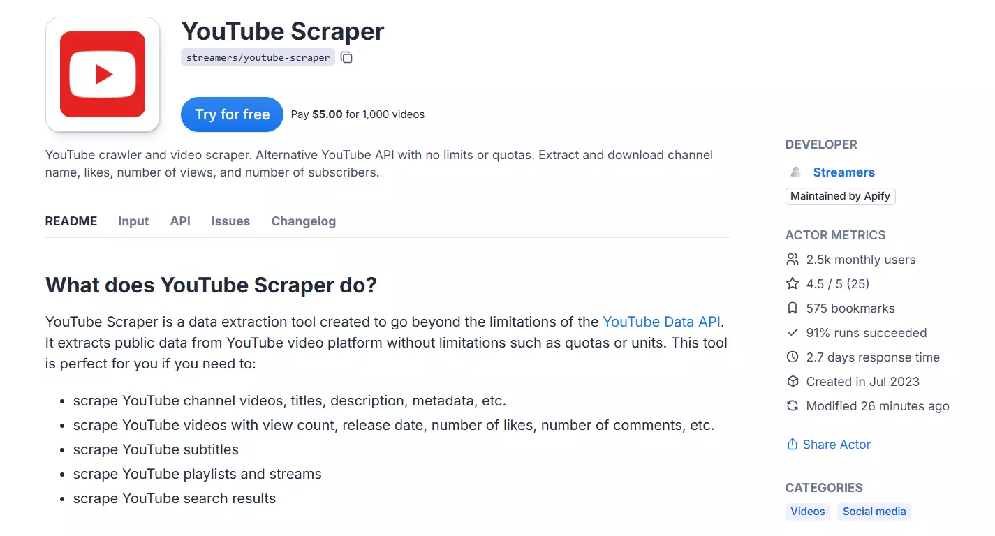 5 Best YouTube Channel Scrapers of 2025