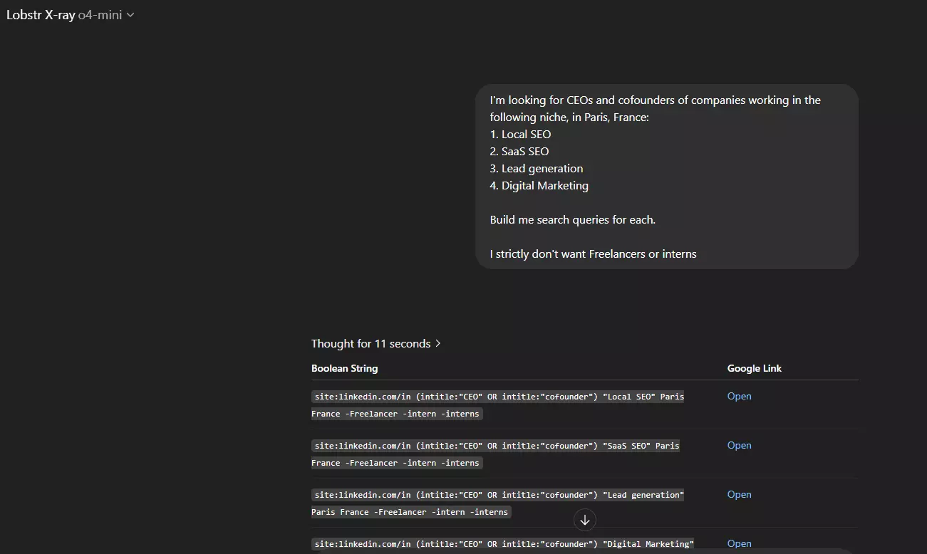 How I Built AI Powered LinkedIn X-ray Search Tool with Lobstr.io