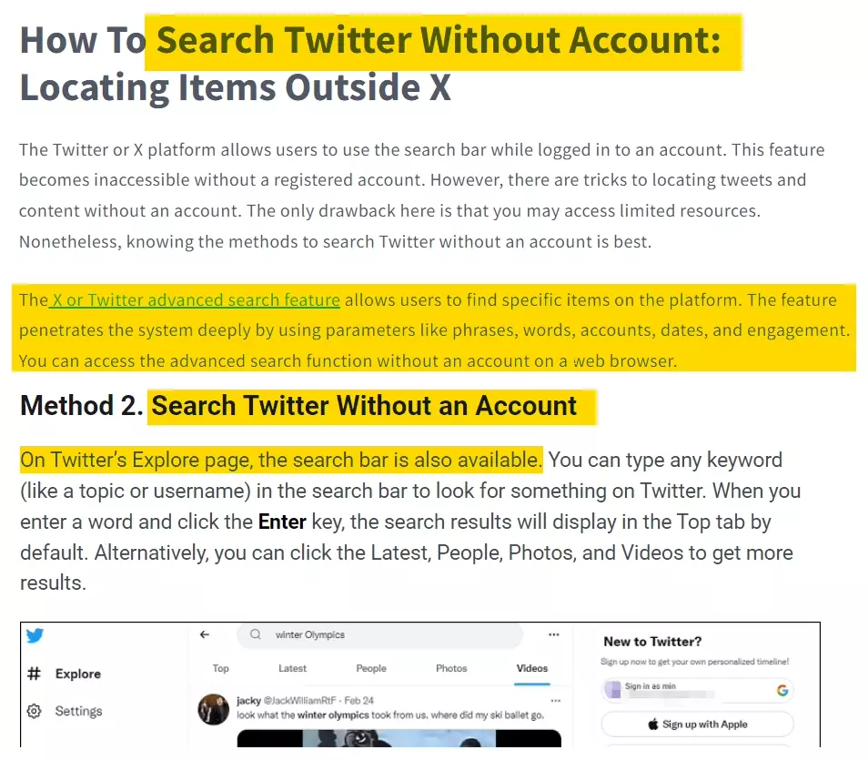 5 best ways to do a Twitter search without account in 2024
